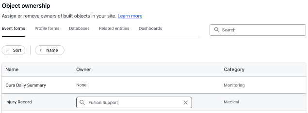 Object Ownership | AMS Help Center
