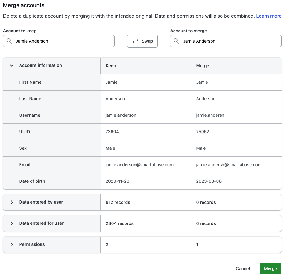 Merge User Accounts | AMS Help Center