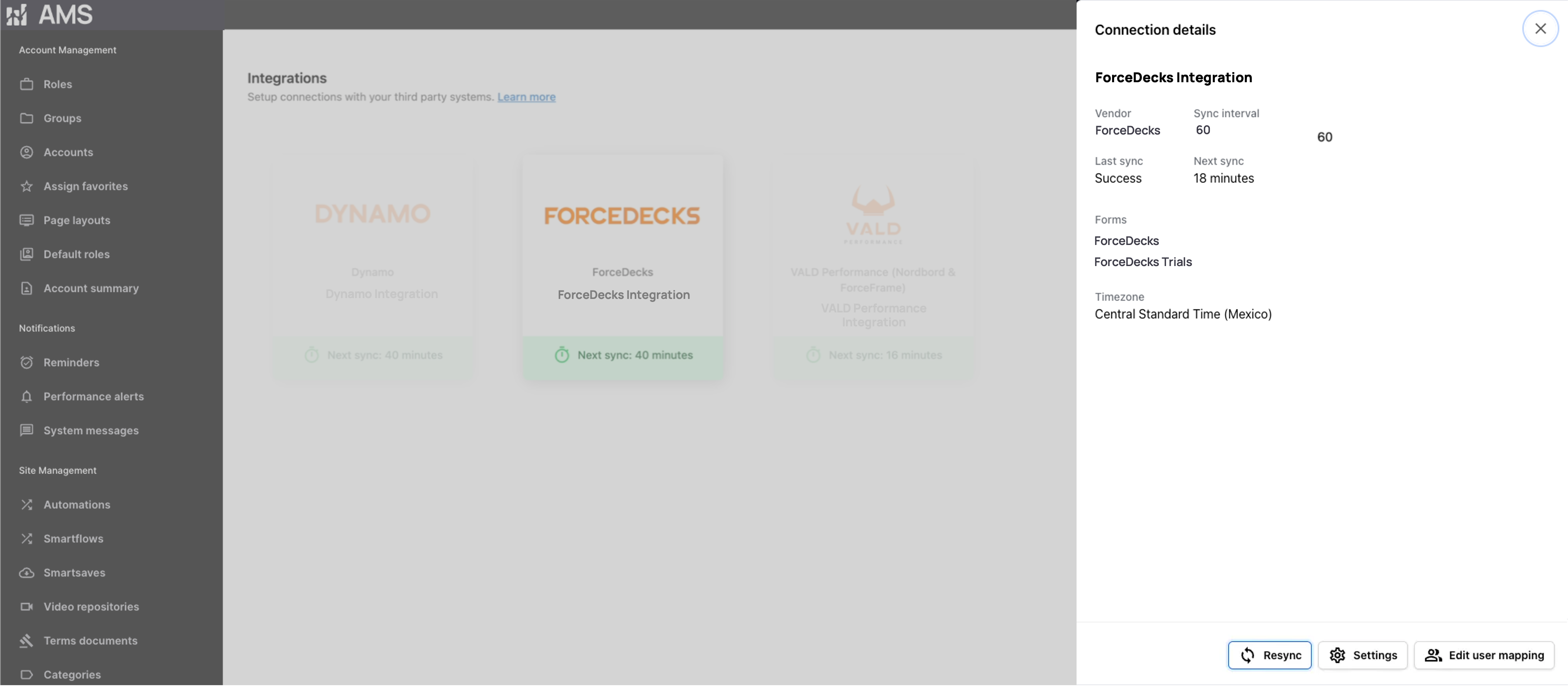 Set Up and Manage Integrations with the Integrations Module | AMS Help Center