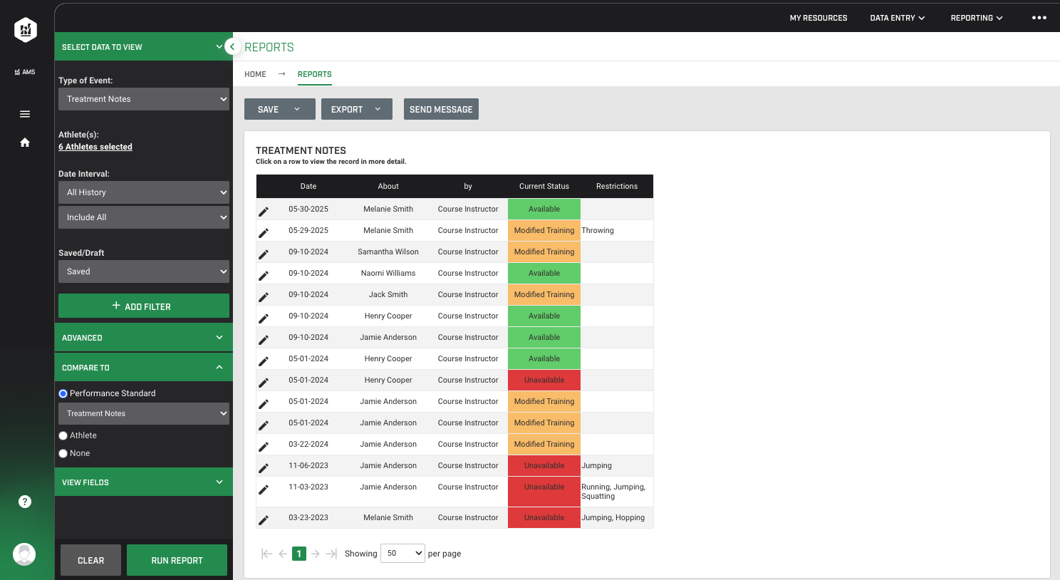 Enable Performance Standards in an Event Form | AMS Help Center