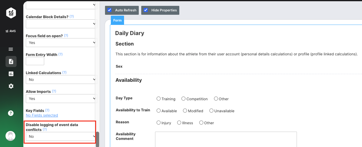 Audit and Manage Event Data Conflicts | AMS Help Center