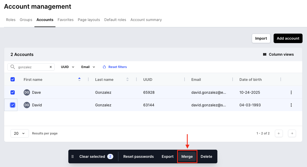 Merge User Accounts | AMS Help Center