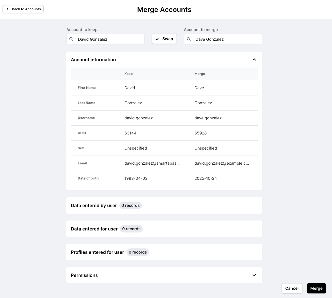 Merge User Accounts | AMS Help Center