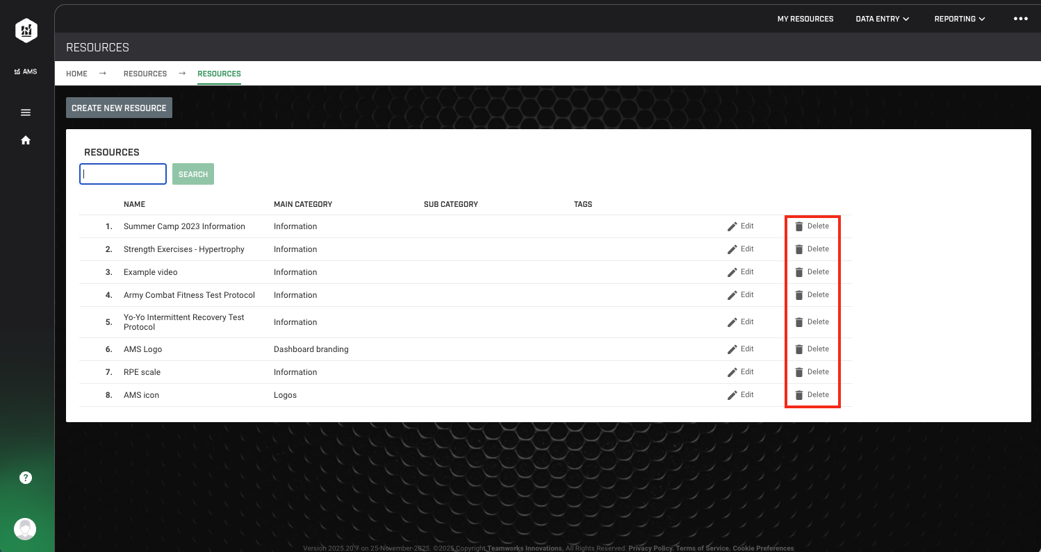 My Resources Tool | AMS Help Center