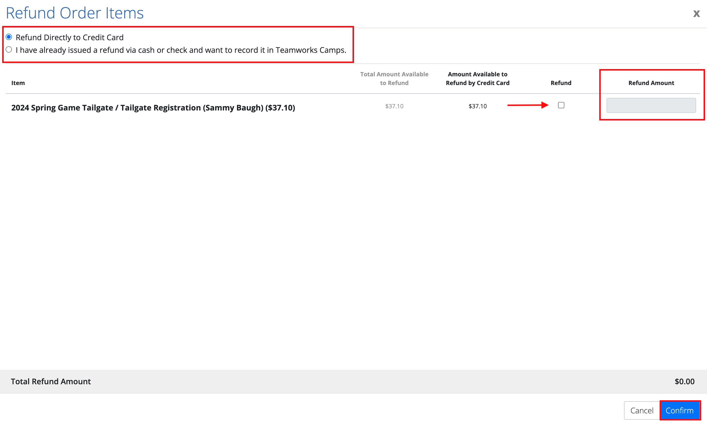 Provide an Electronic Refund