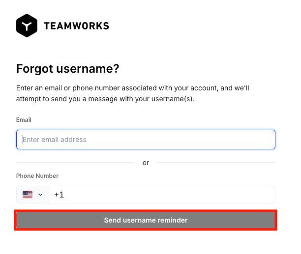 Reset Password and Username Reminders