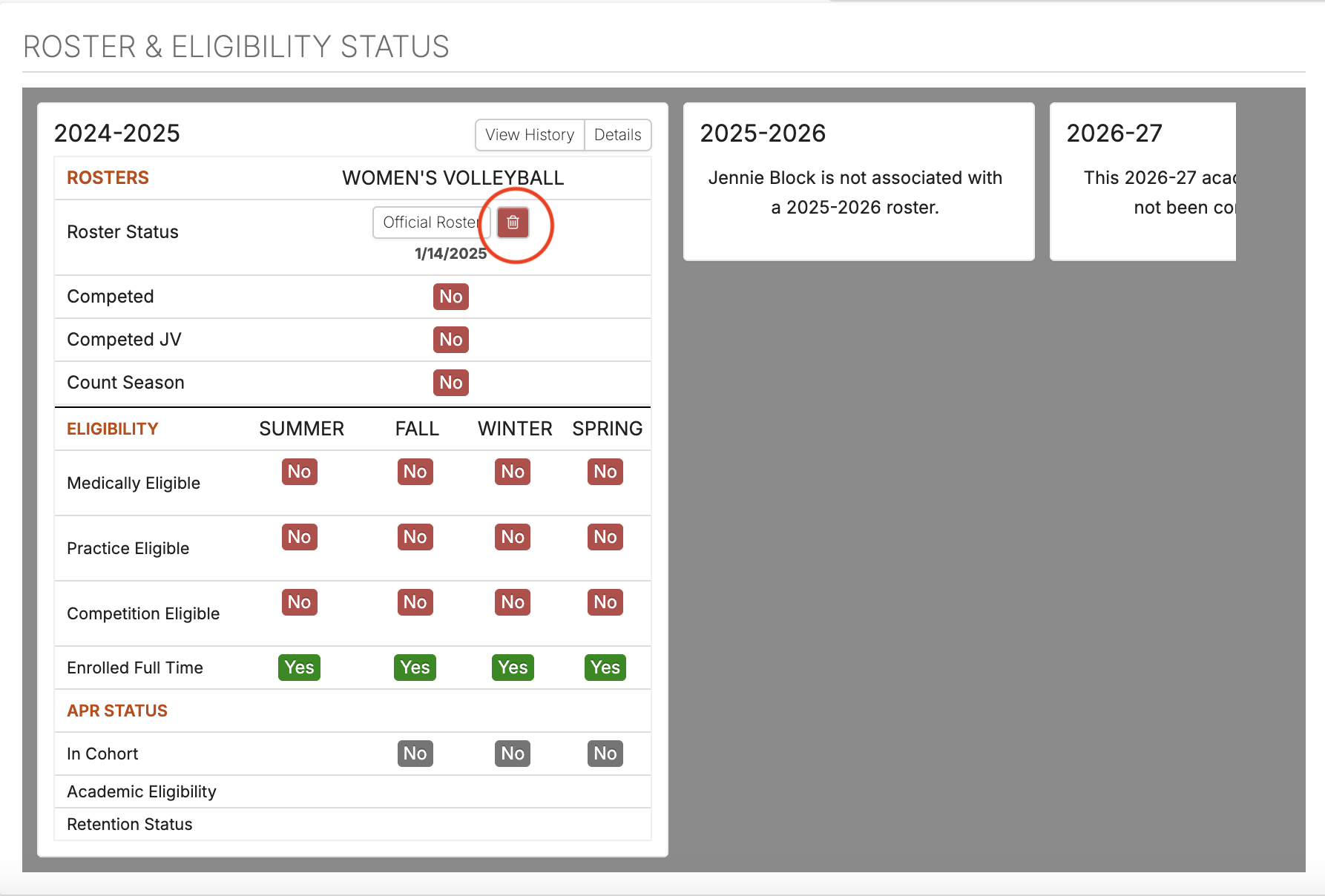 Delete and Re-Add Student-Athletes to a Roster