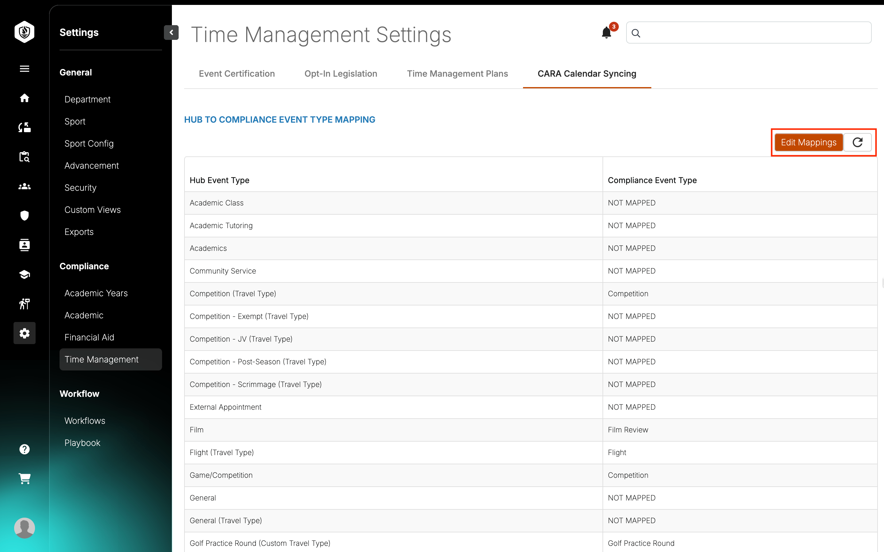 Map Teamworks Hub Event Types to Compliance + Recruiting