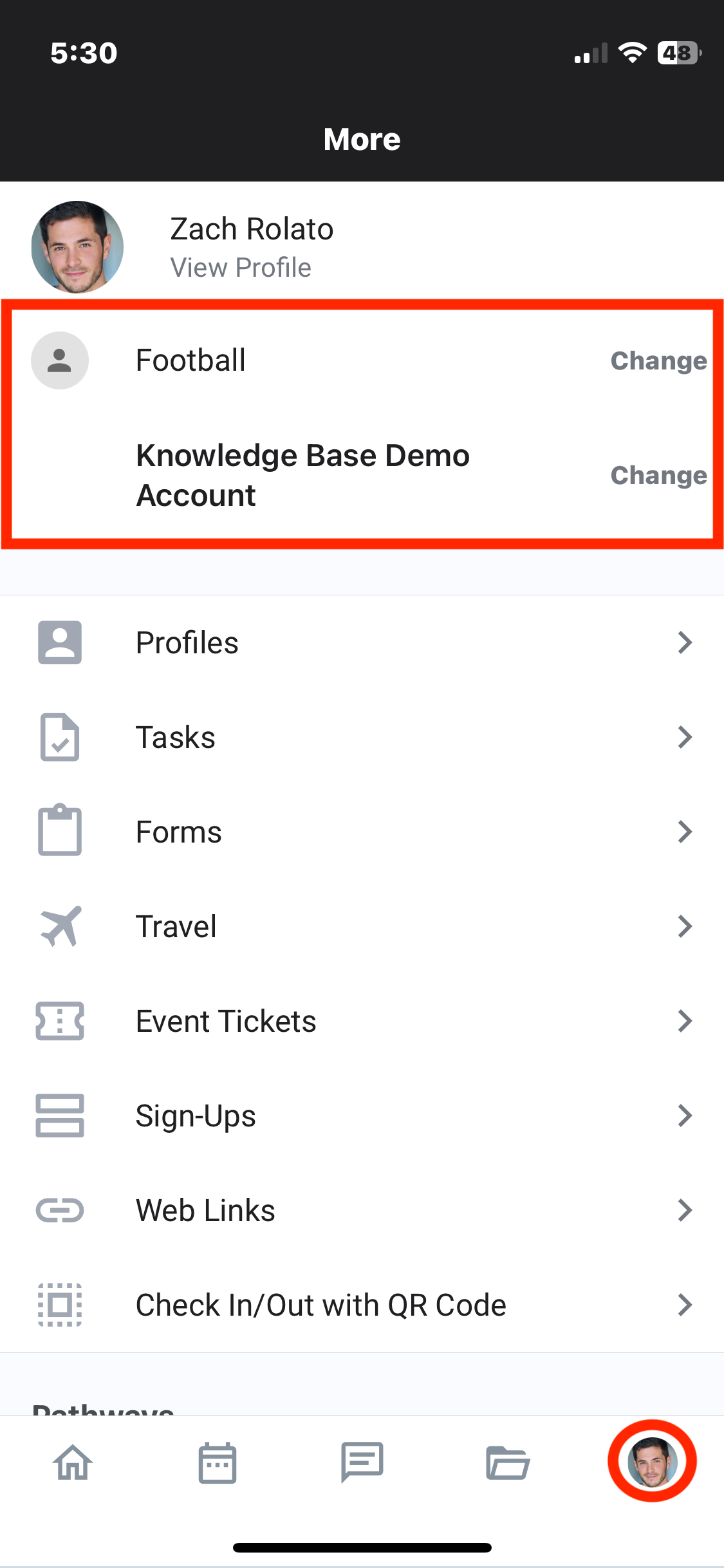 Switch Organizations and Teams