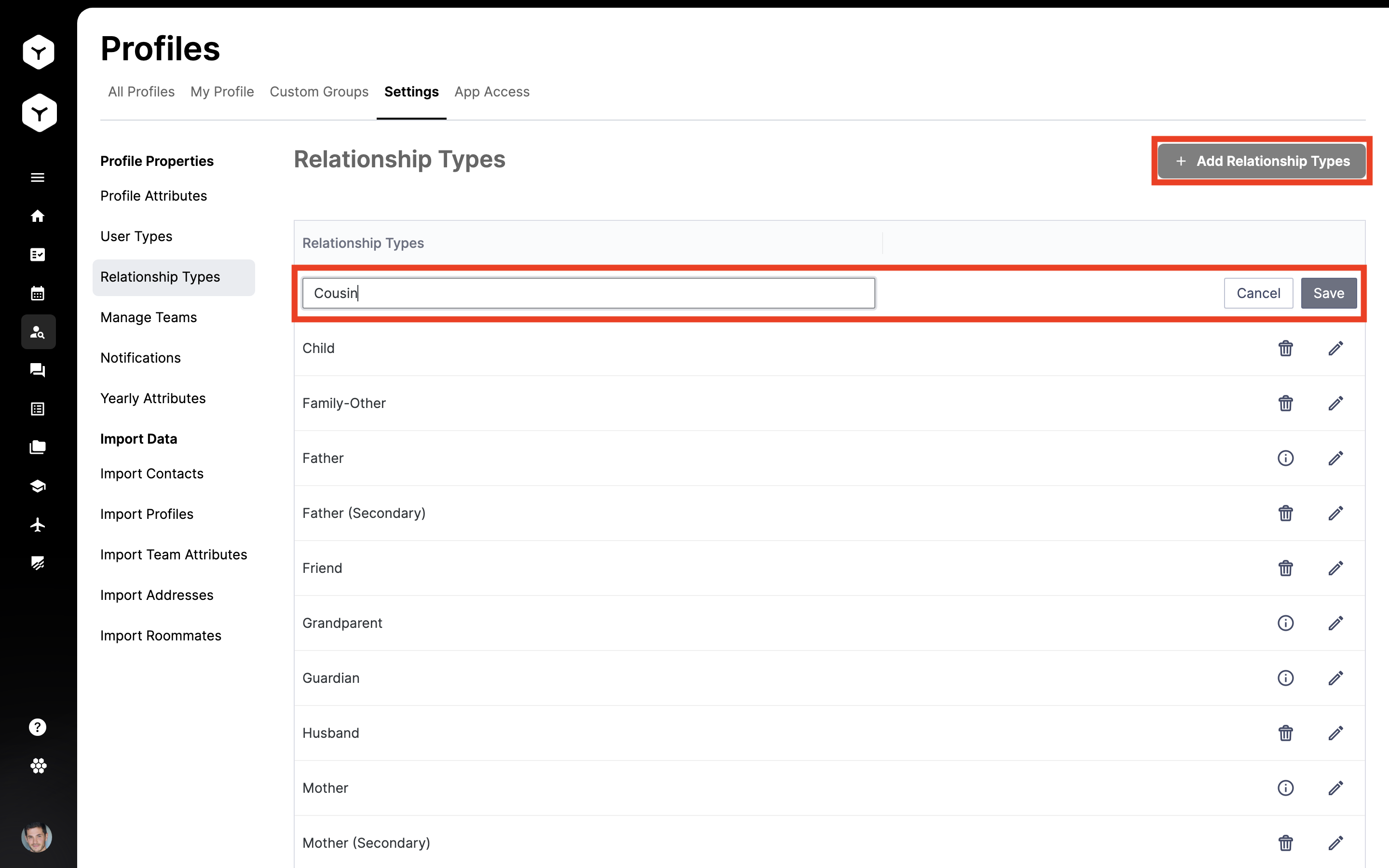 Relationship Types