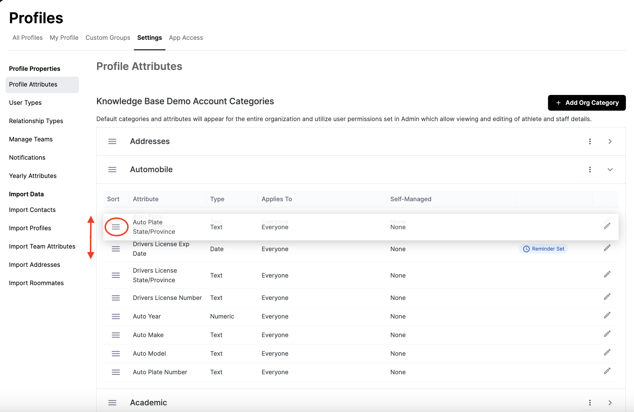 Custom Attributes Custom Attributes