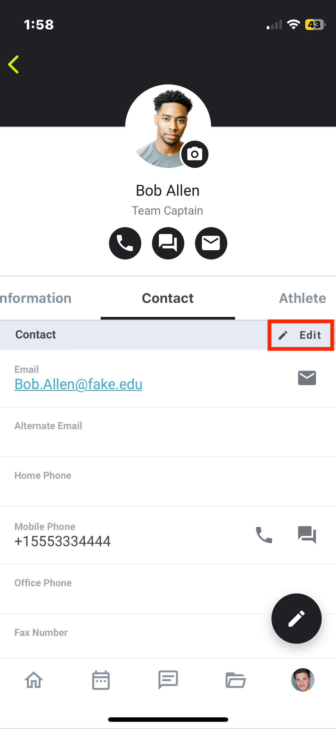 Edit Profile Information