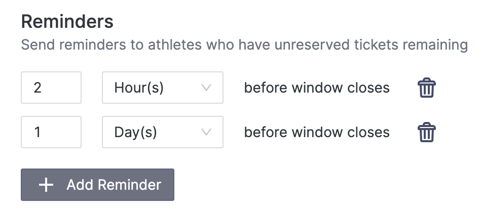 Configure Ticket Settings