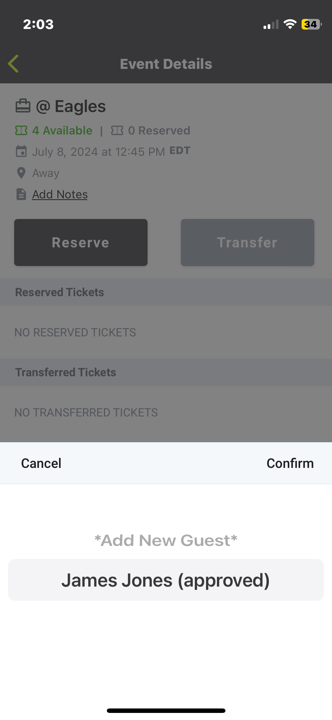 Reserve and Transfer Tickets