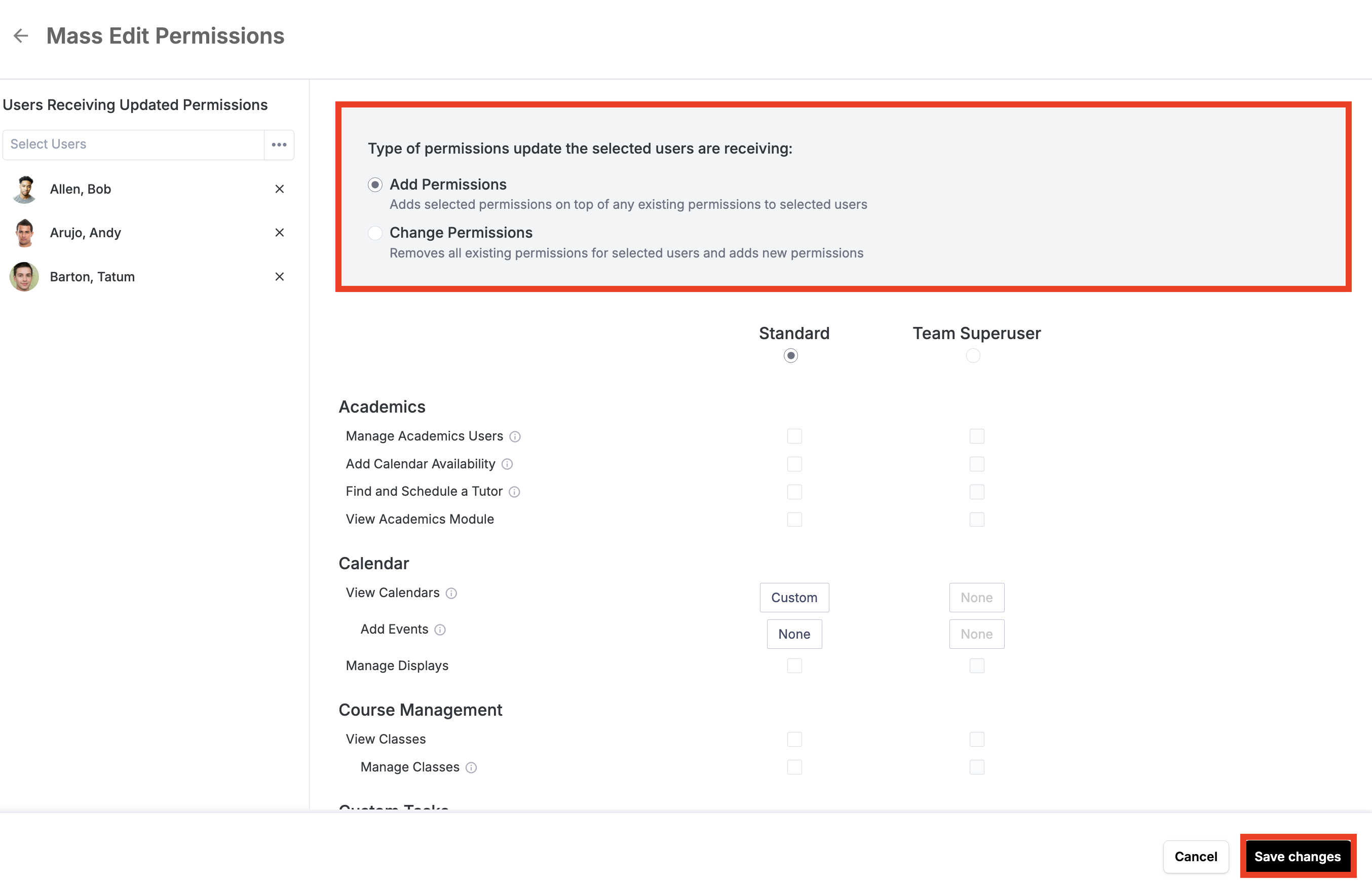 Manage User Types, Teams, and Permissions
