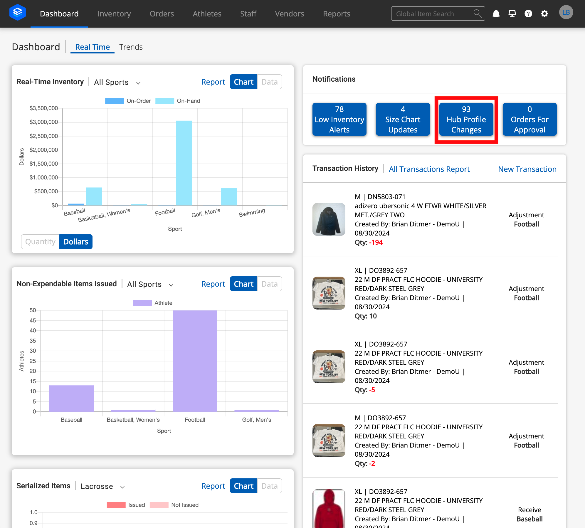 Teamworks Hub and Inventory Management Profile Sync