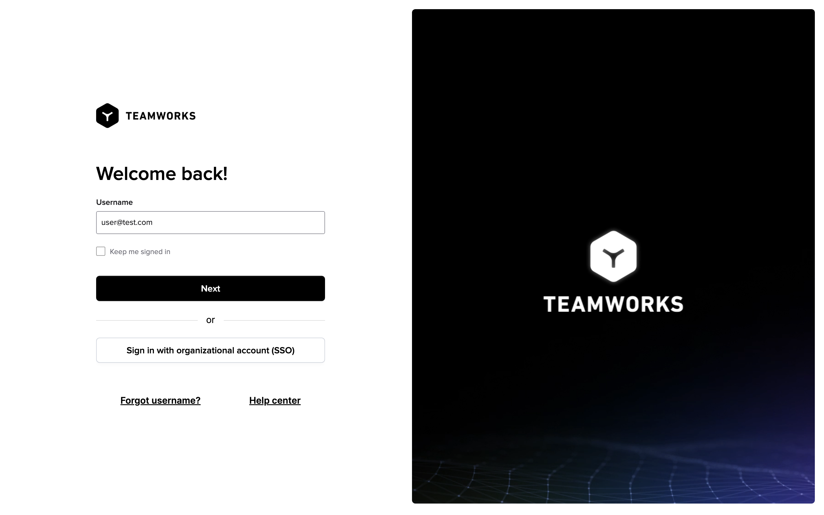 Log In to Teamworks Hub
