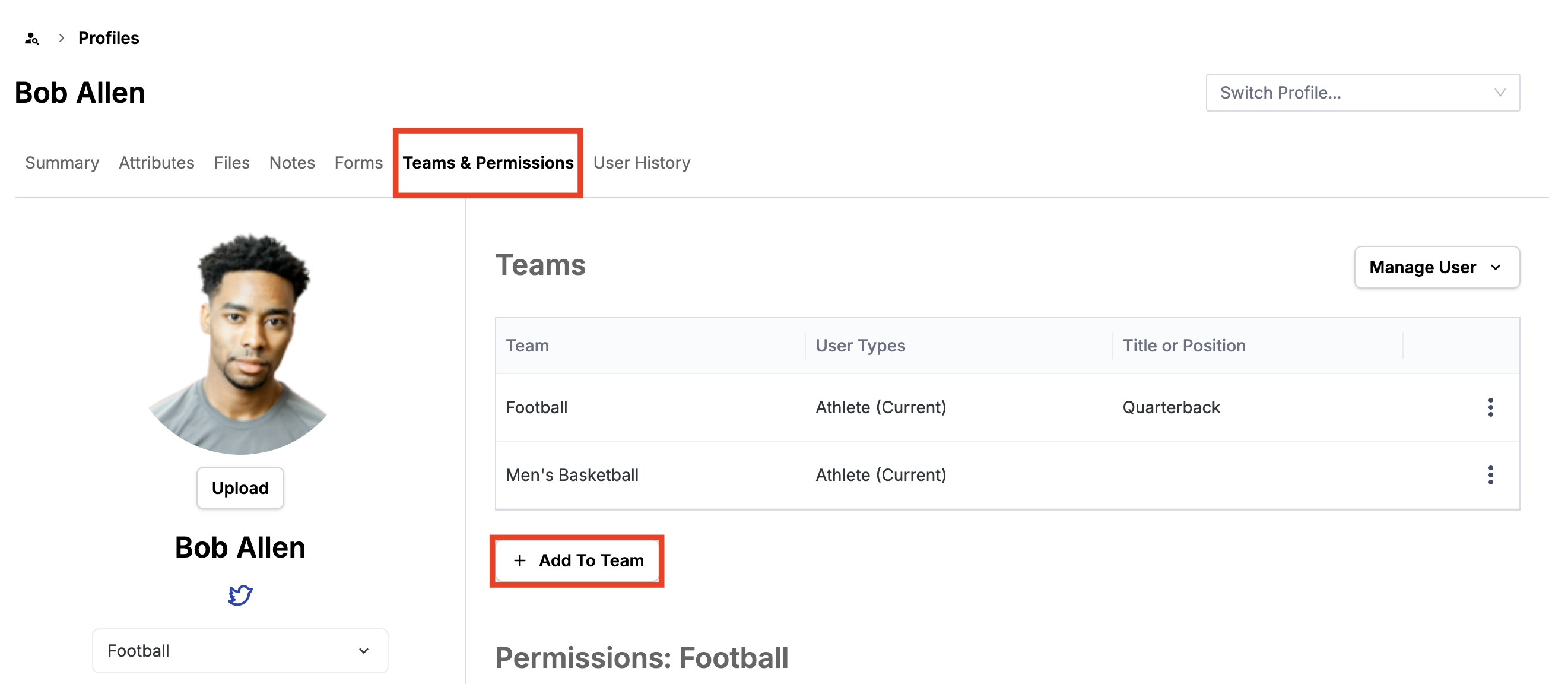 Manage User Types, Teams, and Permissions