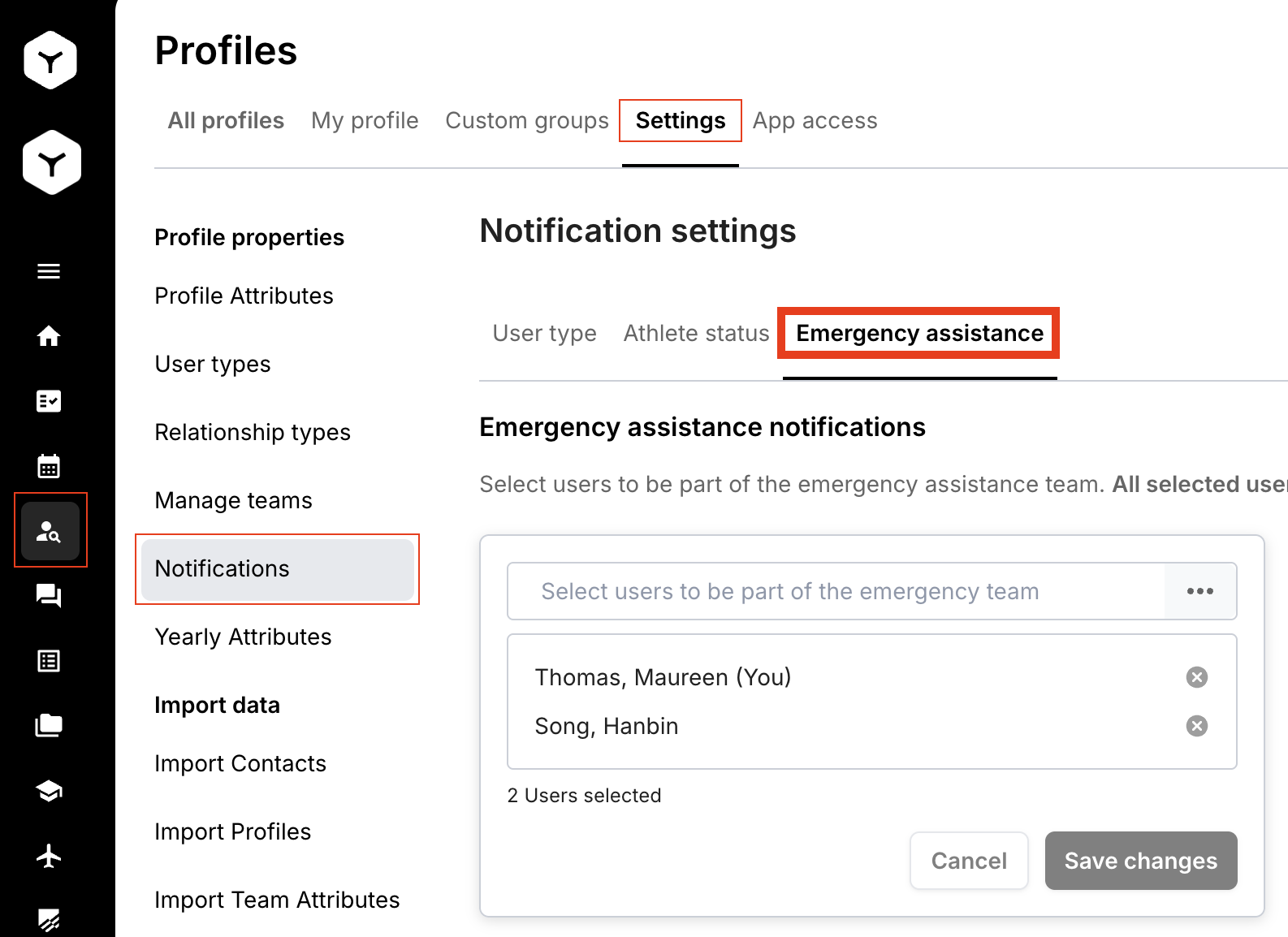 Emergency Assistance on Hub Mobile