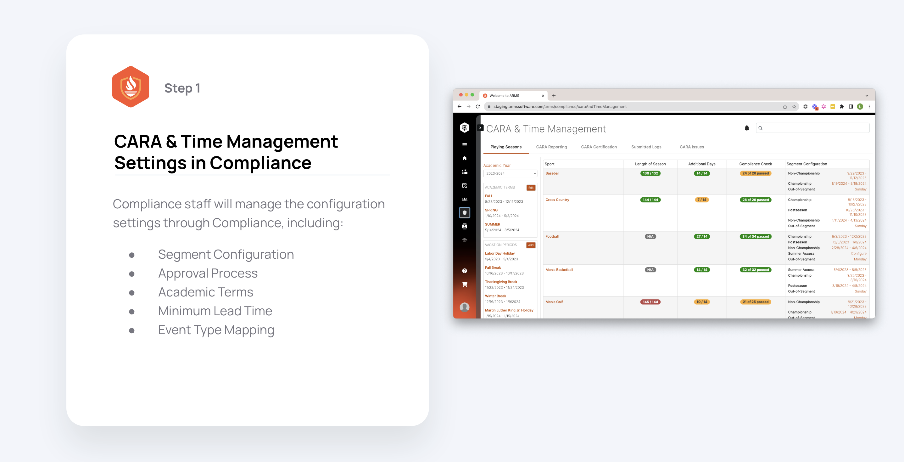 Teamworks Hub and Compliance + Recruiting CARA Log Workflow Guide