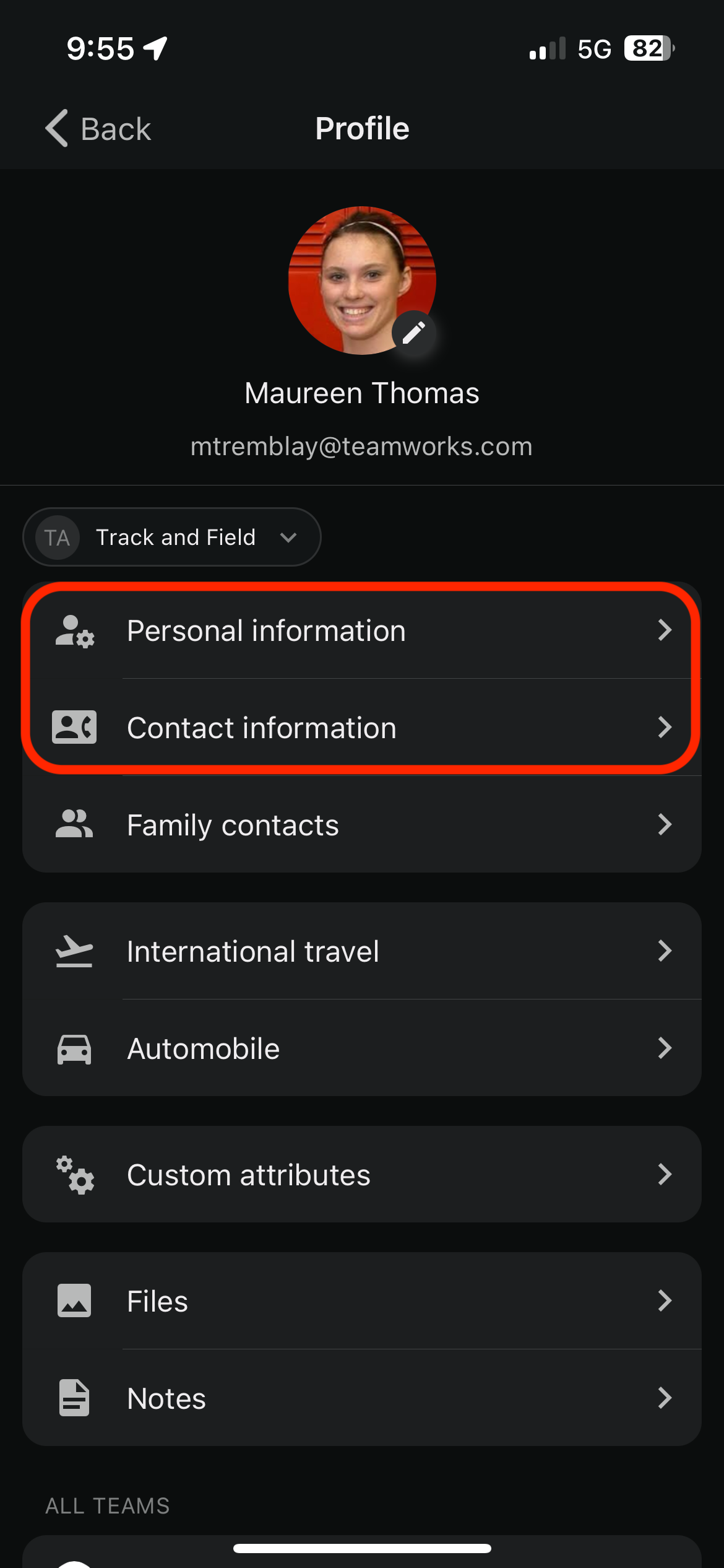 Edit Profile Information