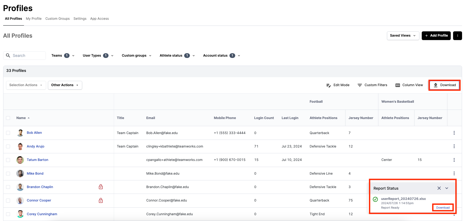 View Profiles and Profile Reports
