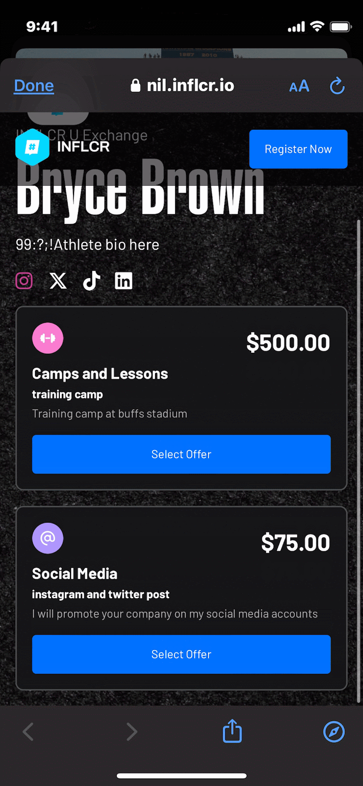 Influencer Rate Sheets