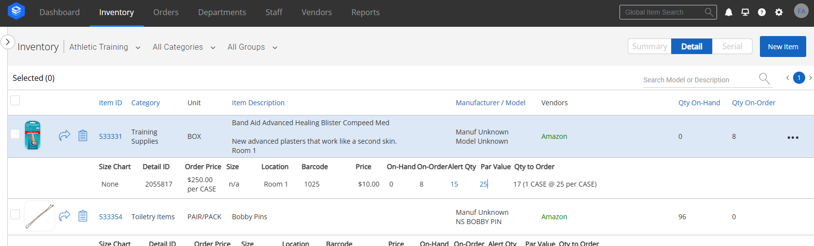 PAR Values for Optimizing Order Efficiency