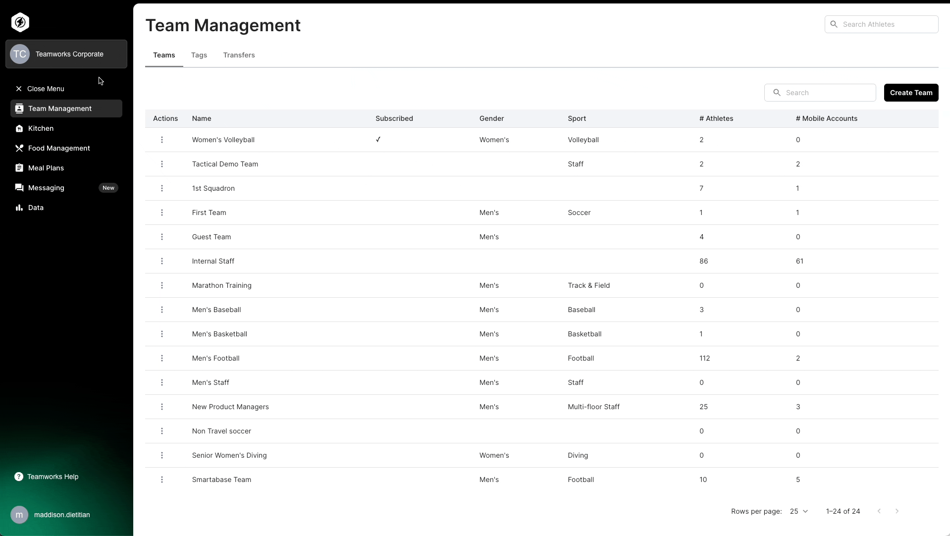 Getting Started with Teamworks Nutrition on the Web