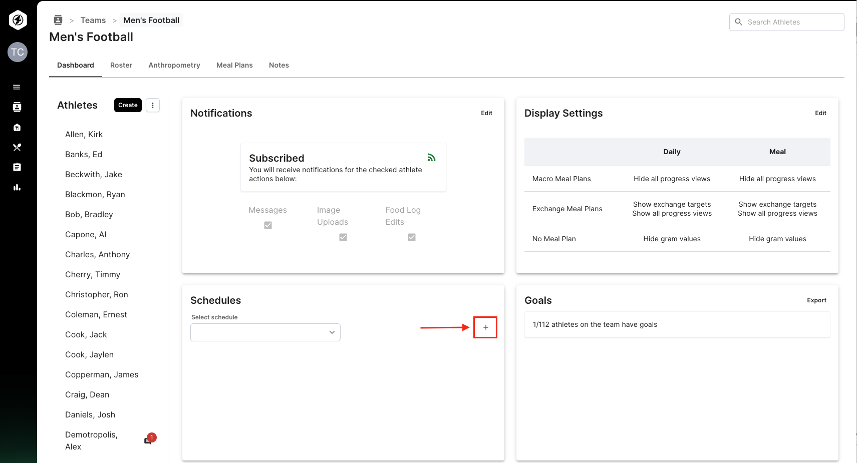 Create a Custom Team Schedule