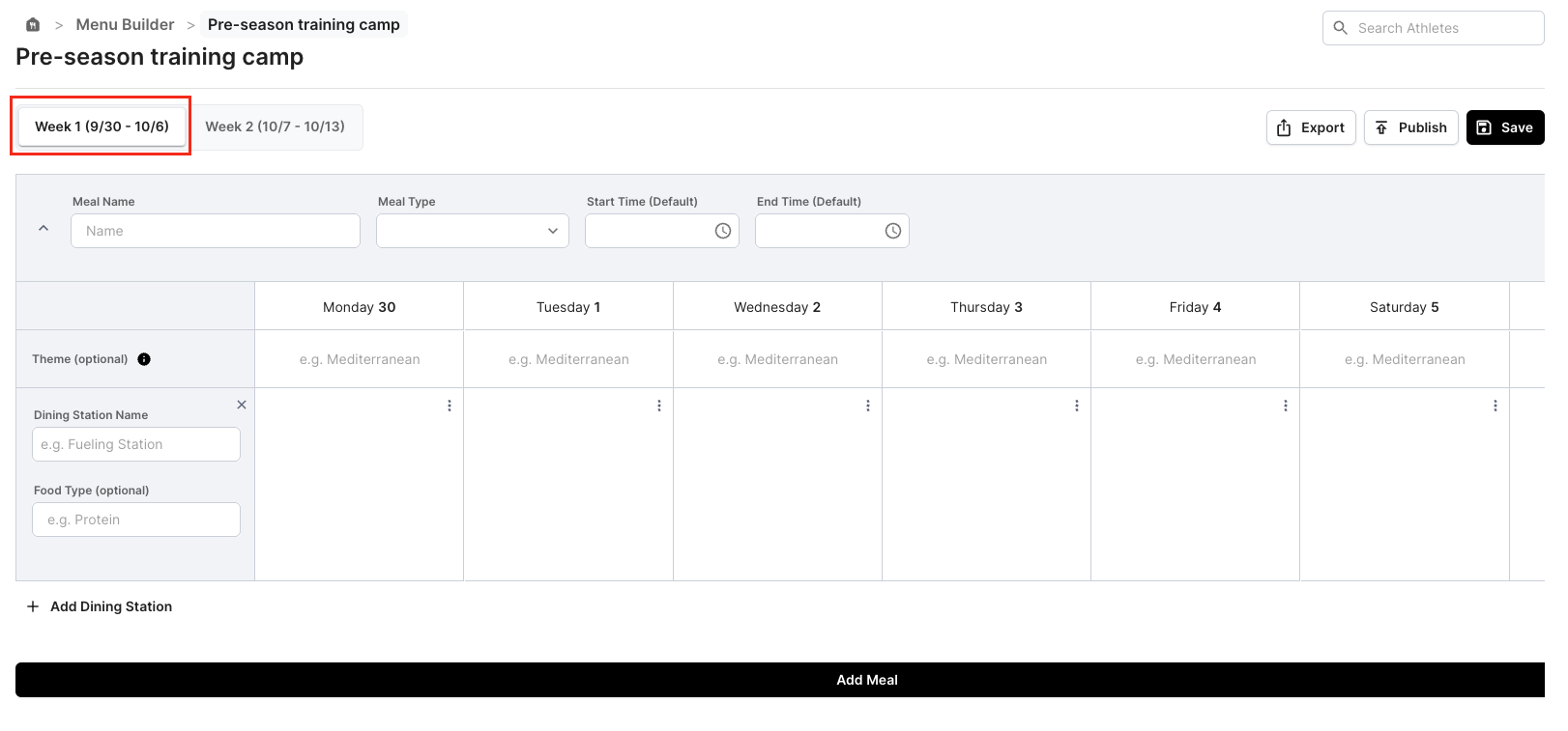 Quick Add Menu Items