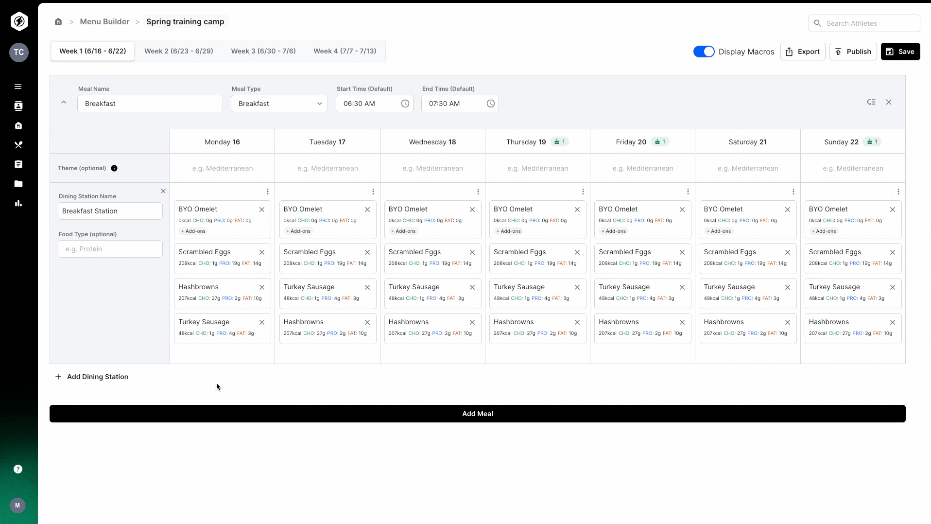 Quick Add Menu Items