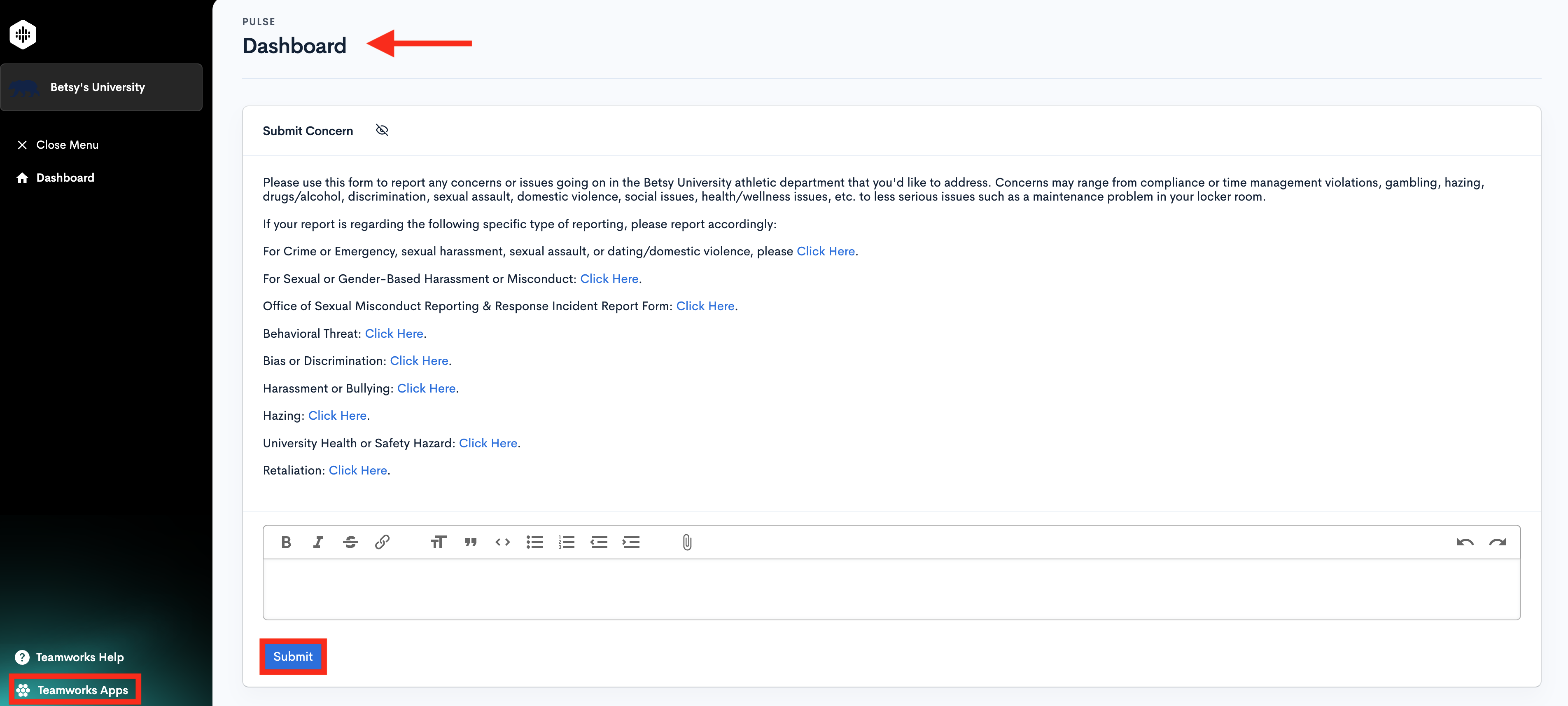 Submit an Anonymous Report