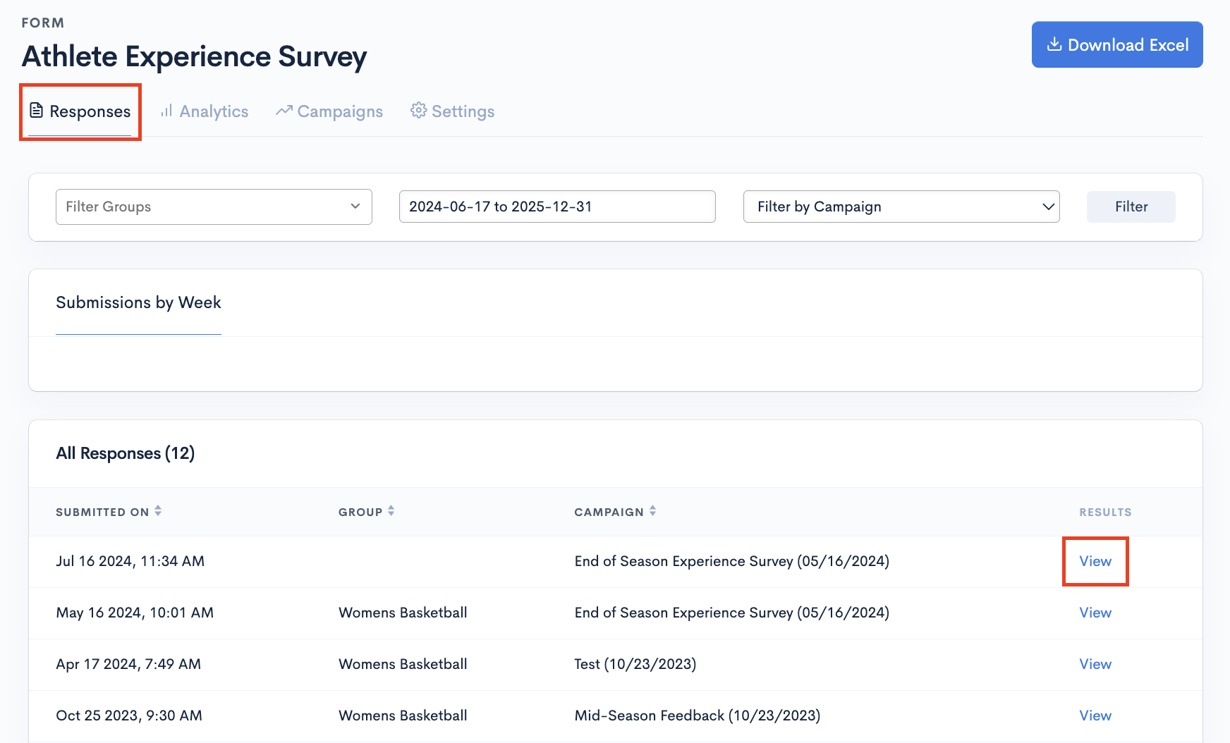 View and Respond to Survey Submissions