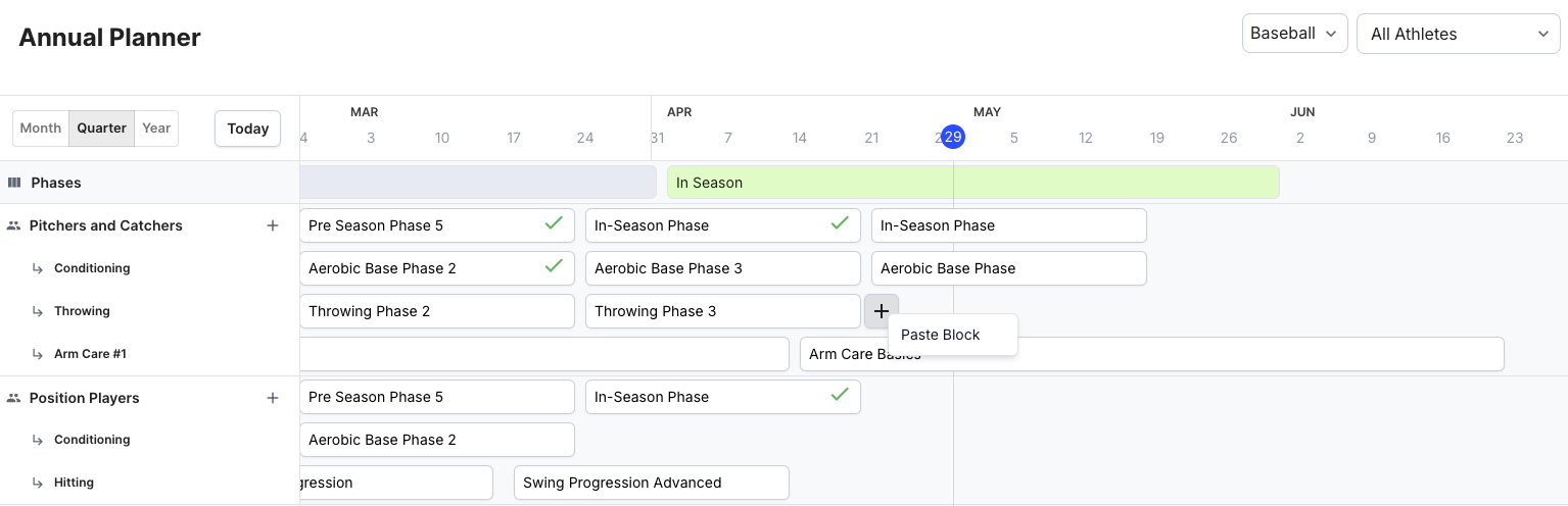 Create and Manage a Training Block
