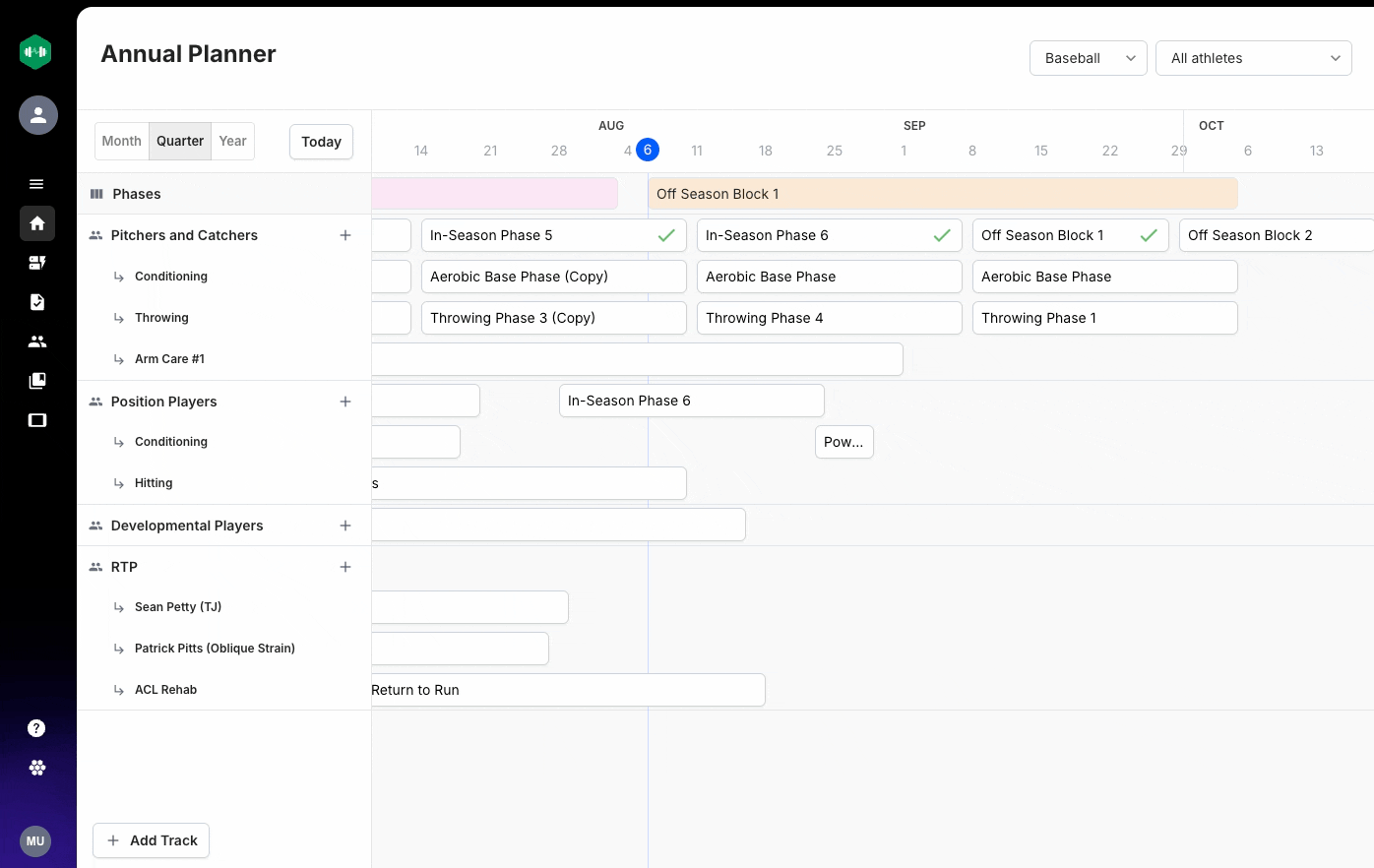 Create and Manage a Training Block
